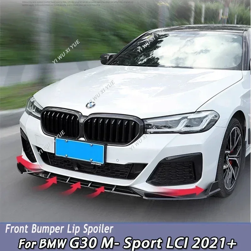 For-BMW-G30-LCI-M-Sport-2021-2023-Ccar-Front-Bumper-Lip-Spoiler ...