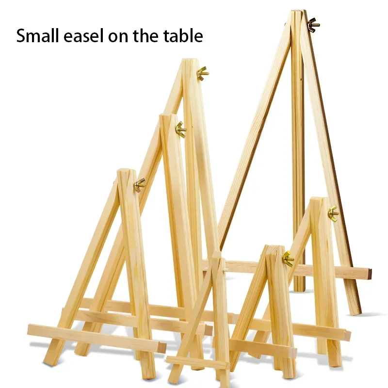 10pcs-Wood-Mini-Easel-Frame-Desktop-Triangle-Display-Stand-Wedding ...