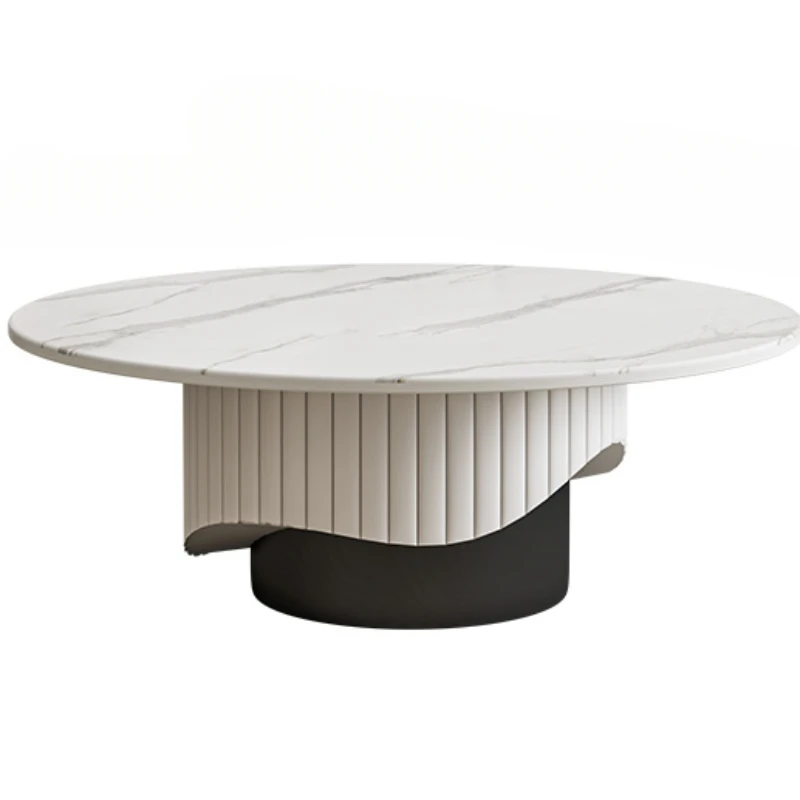 Modern-light-luxury-coffee-table-simple-rounded-slate-tea-table-online ...