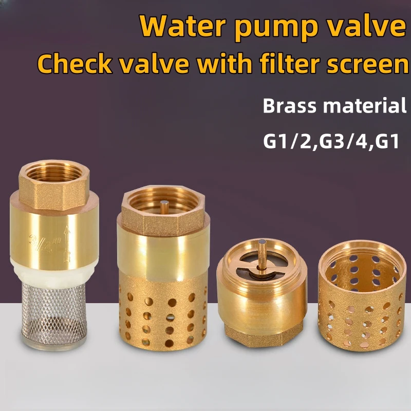 Brass-Vertical-Check-Valve-1-2-3-4-1-Female-Thread-Bottom-Valve-With ...
