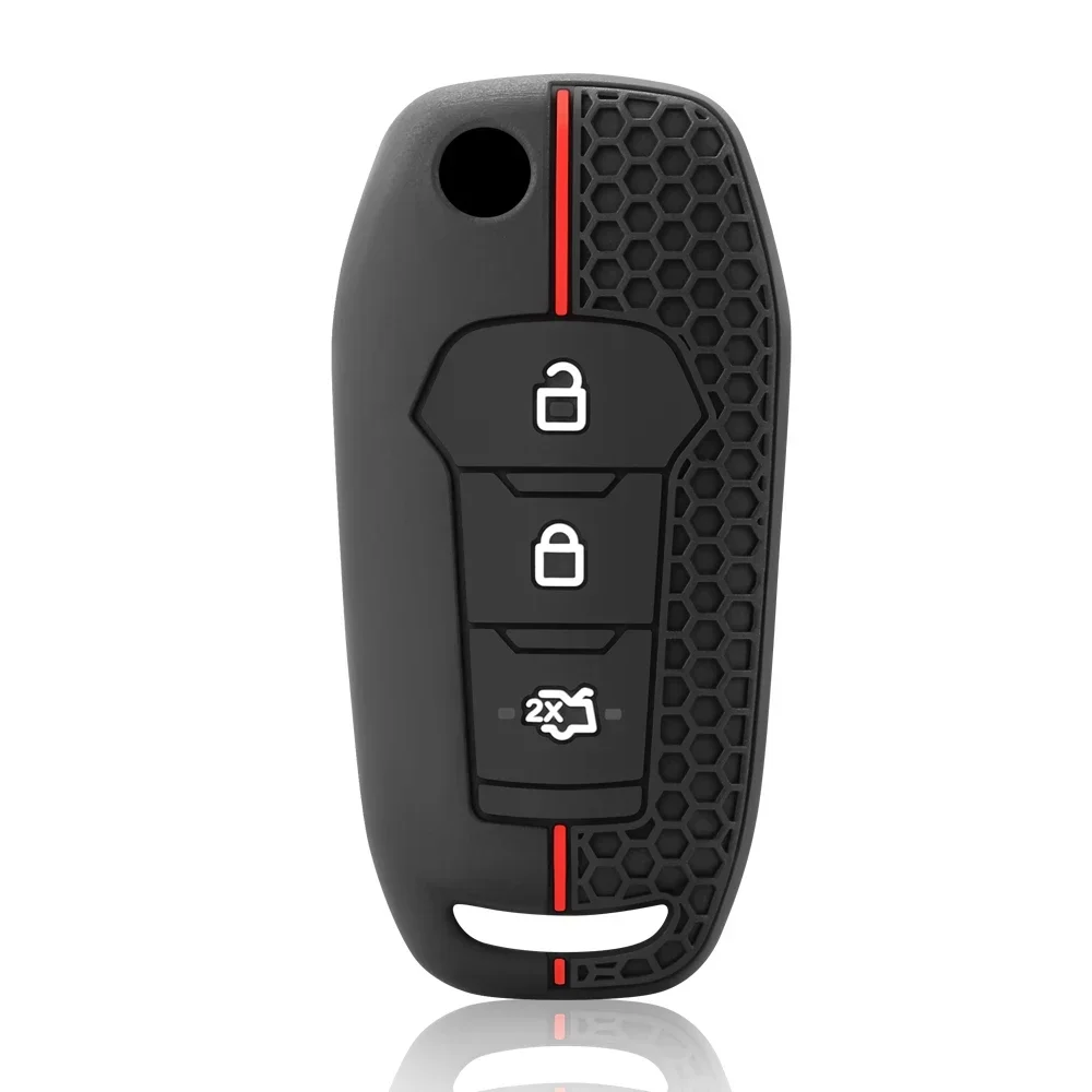 3 Buttons Silicone Car Remote Key Case Cover For Ford Figo 2017 Mondeo ...