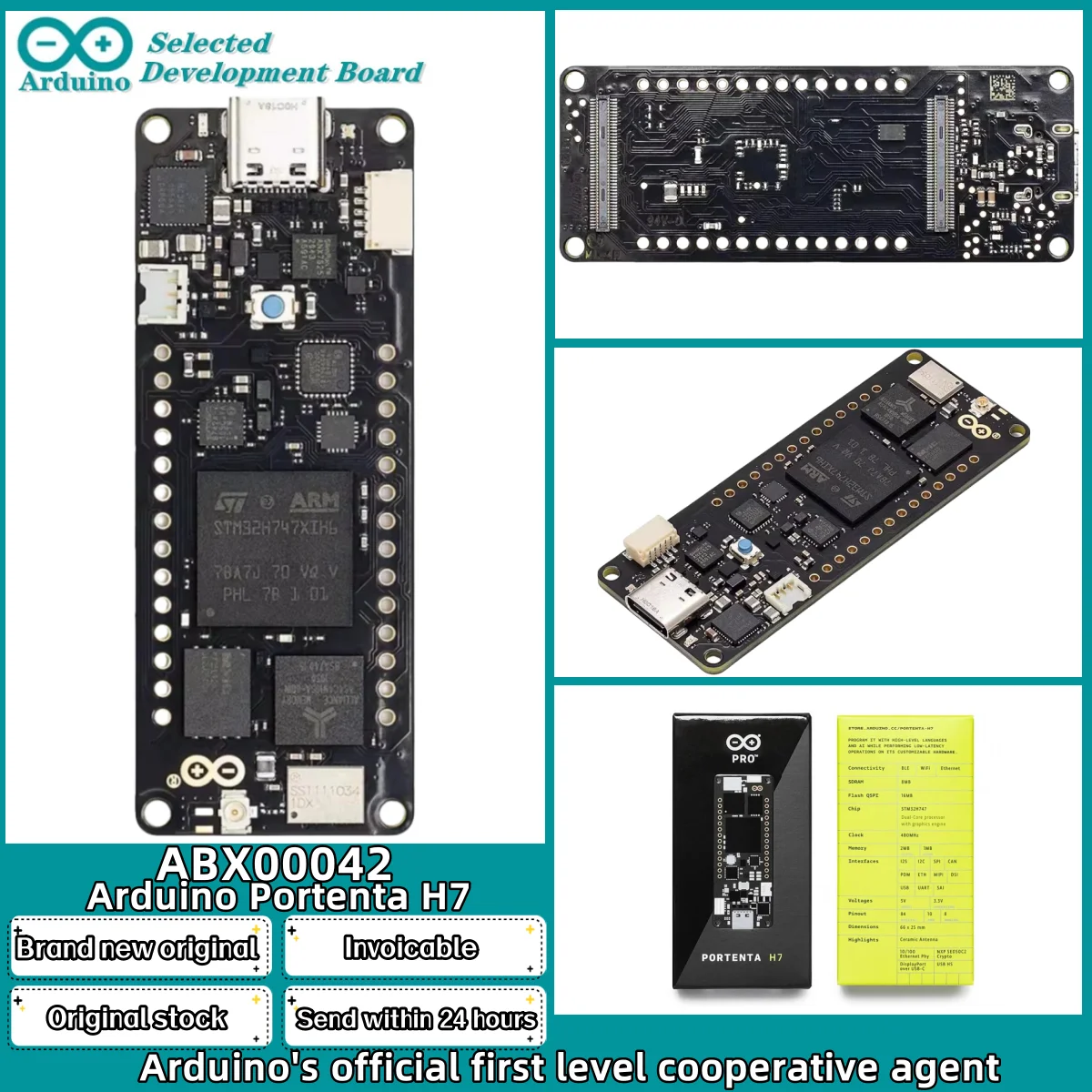 1pcs Lot Arduino Portenta H7 Abx00042 Stm32h747 Development Board