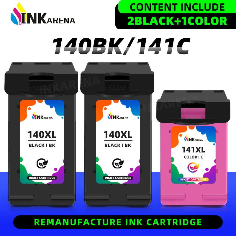Inkarena Ink Cartridge Compatible for HP 140 141 for HP Photosmart ...