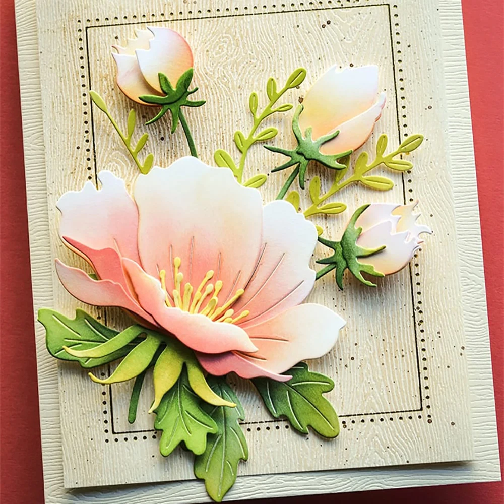 Newcutting-Dies-2024-New-arrivals-Flower-stem-bud-branch-Dies-Metal-Cut ...