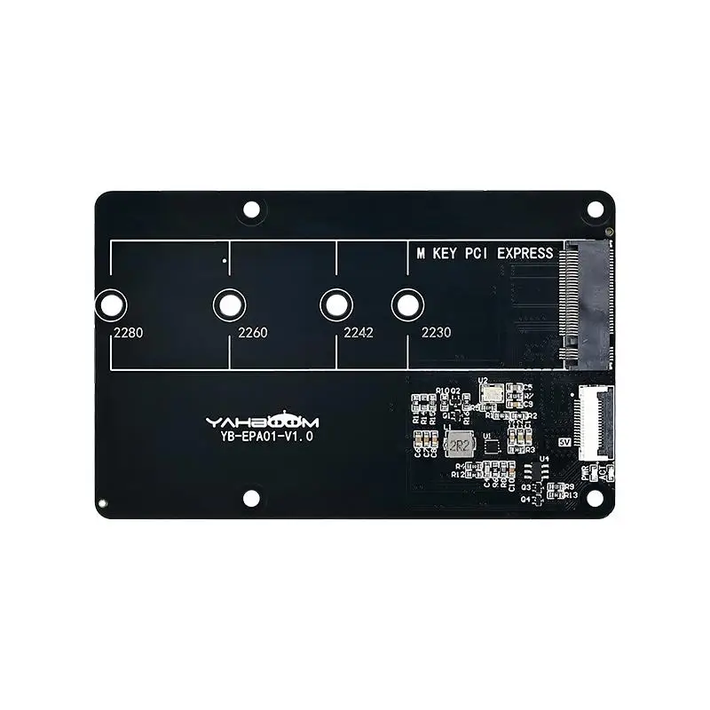 Raspberry Pi 5 NVMe Expansion Board Transparent Acrylic Shell PCIe to M ...