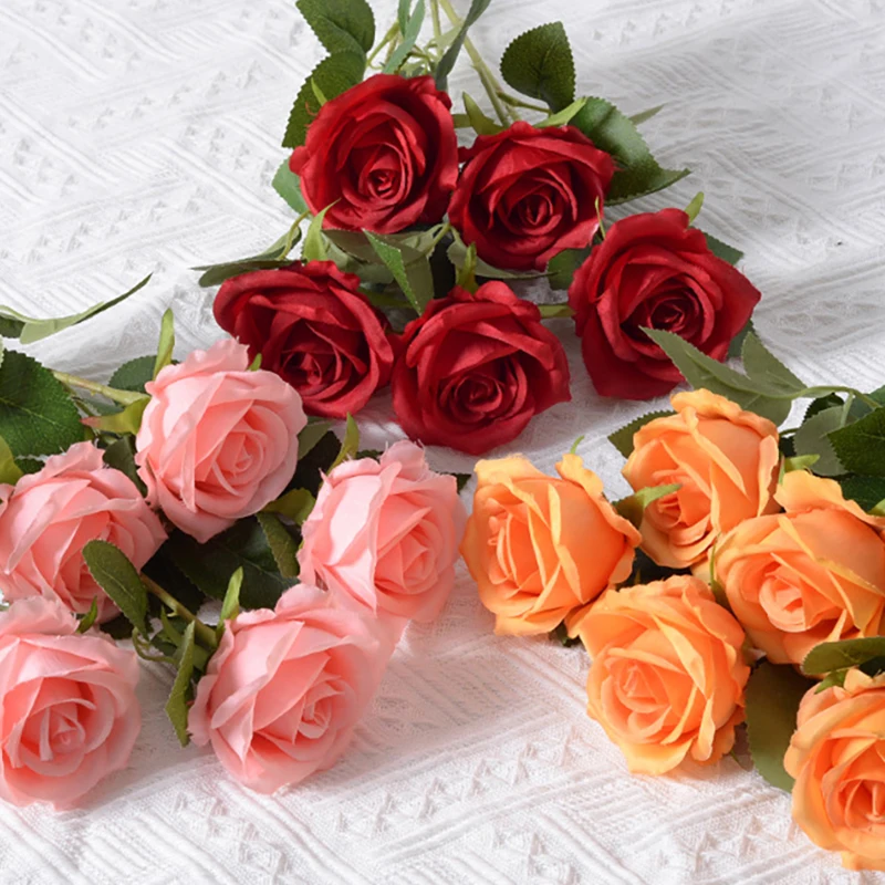 3-5-10-20-Stuks-Zijde-Kunstrozen-Bloemen-Boeket-Mooie-Nep-Rozen-Voor ...