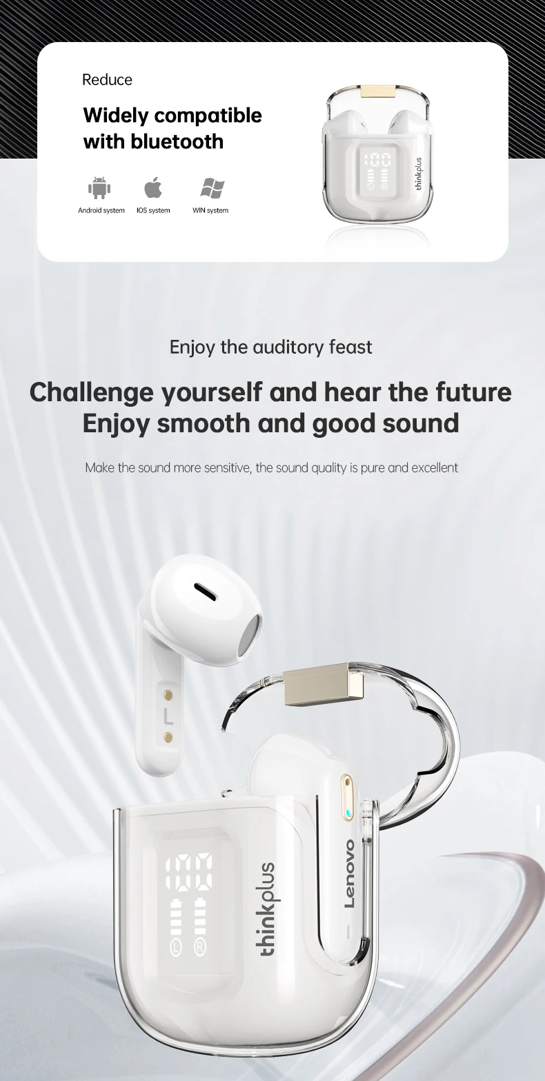 LENOVO Audifonos Bluetooth Lenovo Lp6 Pro Blanco | falabella.com