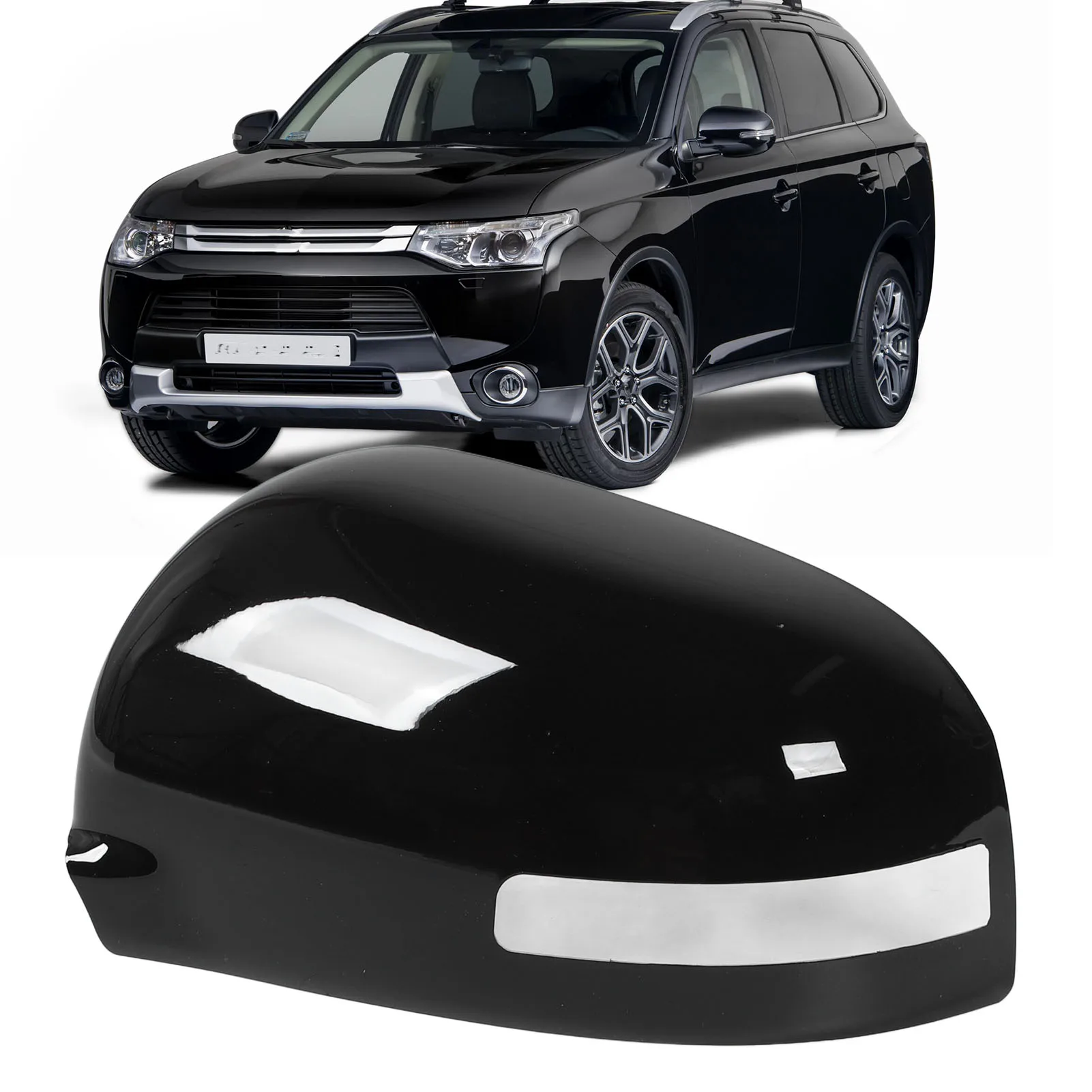 Rearview Mirror Cap High Strength Gloss Black Door Mirror Cover ...