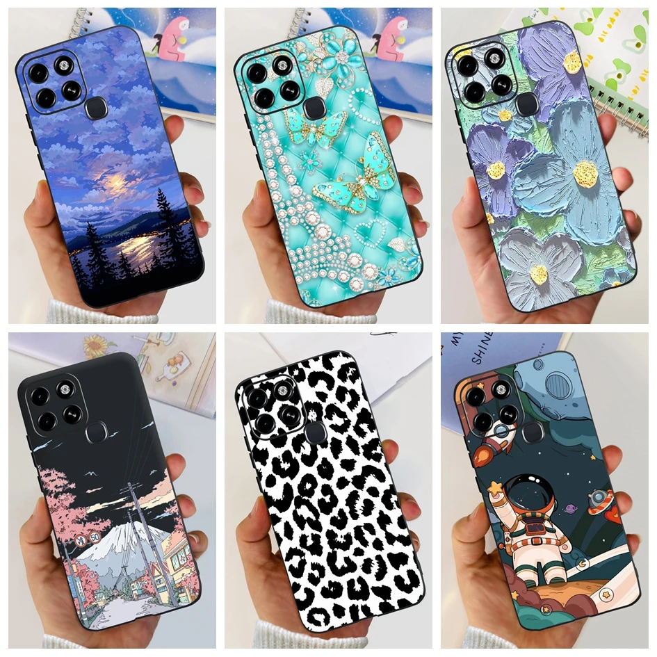 For-Infinix-Smart-6-Case-X6511B-Fashion-Painted-Bumper-Soft-Silicon ...
