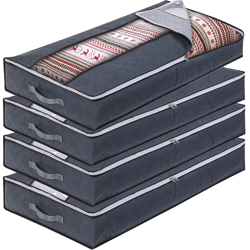 Underbed-Storage-Bag-90L-100-x-50-x-18-cm-Wardrobe-Organizer-Storage ...