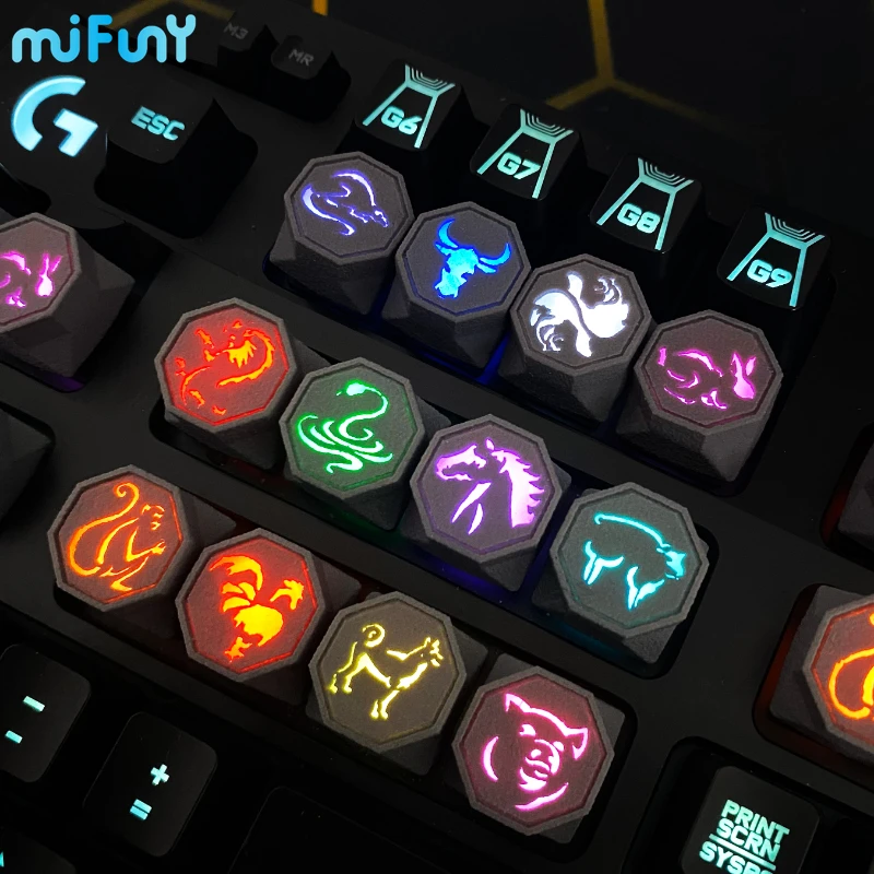 MiFuny-Custom-Zodiac-Keycaps-Set-3D-Profile-Anime-Keycap-Resin ...
