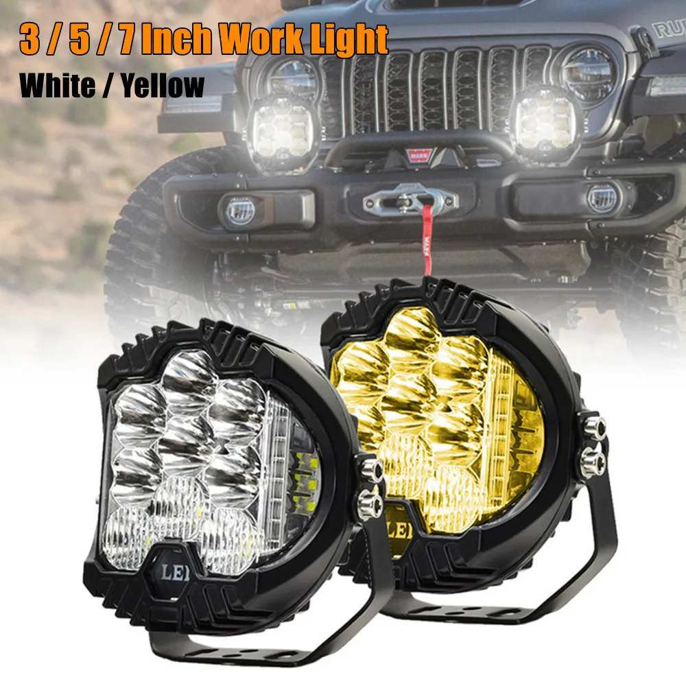 1Pc-3-5-7-Inch-Car-LED-Work-Light-Offroad-Auxiliary-Spotlight-For-4x4 ...