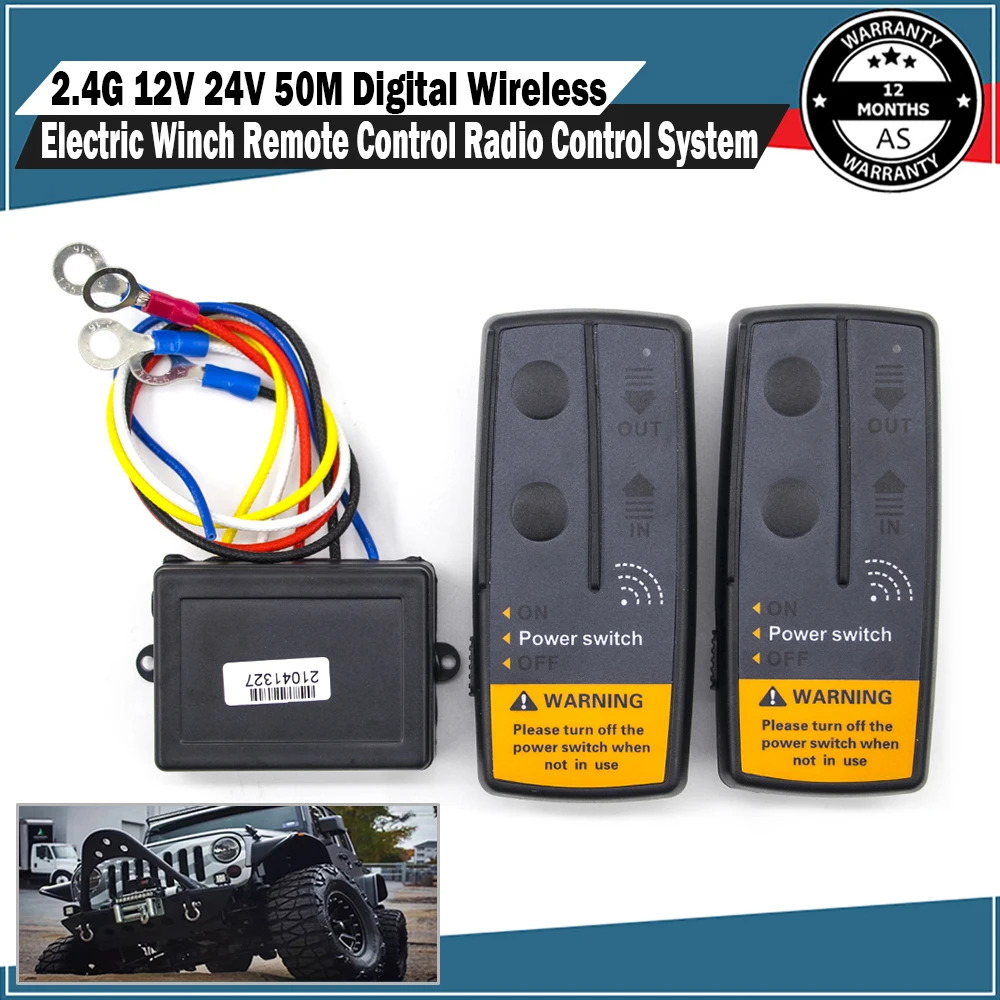 1-Set-2-4G-12V-24V-50M-Digital-Wireless-Winches-Remote-Control ...