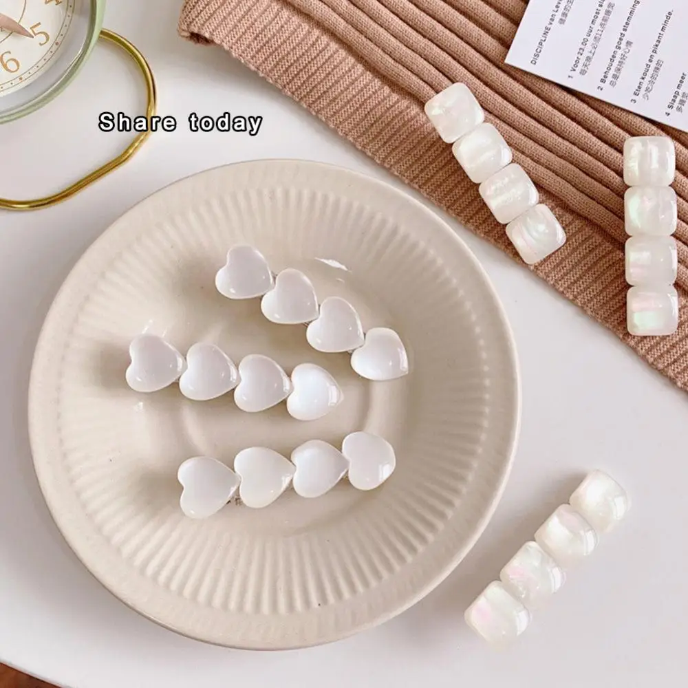 Fashion-White-Hairpin-Lady-Side-Heart-Hair-Clip-Cymophane-Resin-Acrylic ...