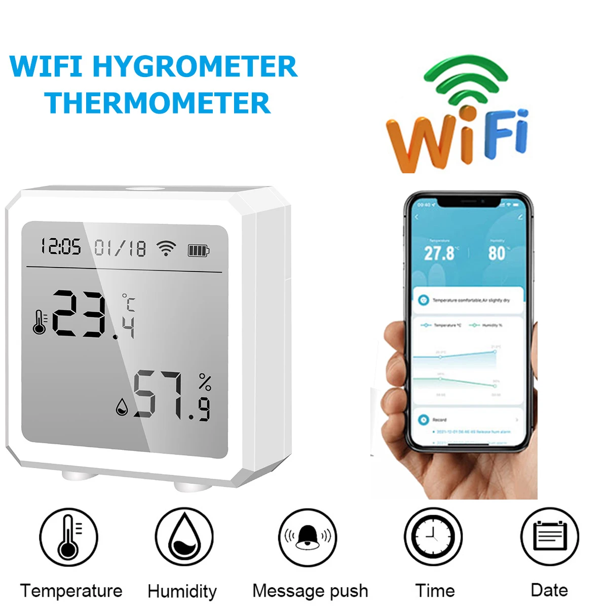 WiFi-Hygrometer-Thermometer-Wireless-Humidity-Monitor-with-App-Alerts ...