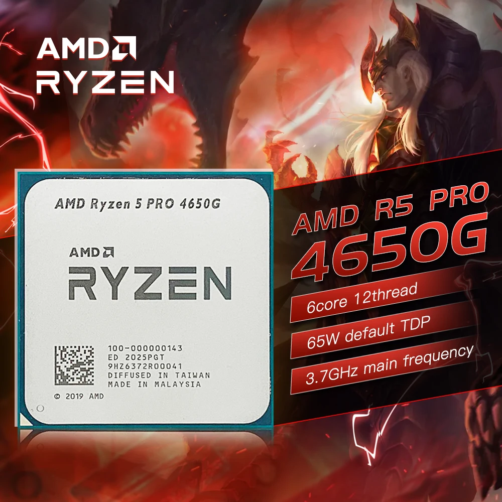 Amd Novo Ryzen 5 Pro 4650g R5 Pro 4650g Processador Cpu 3.7ghz Seis ...