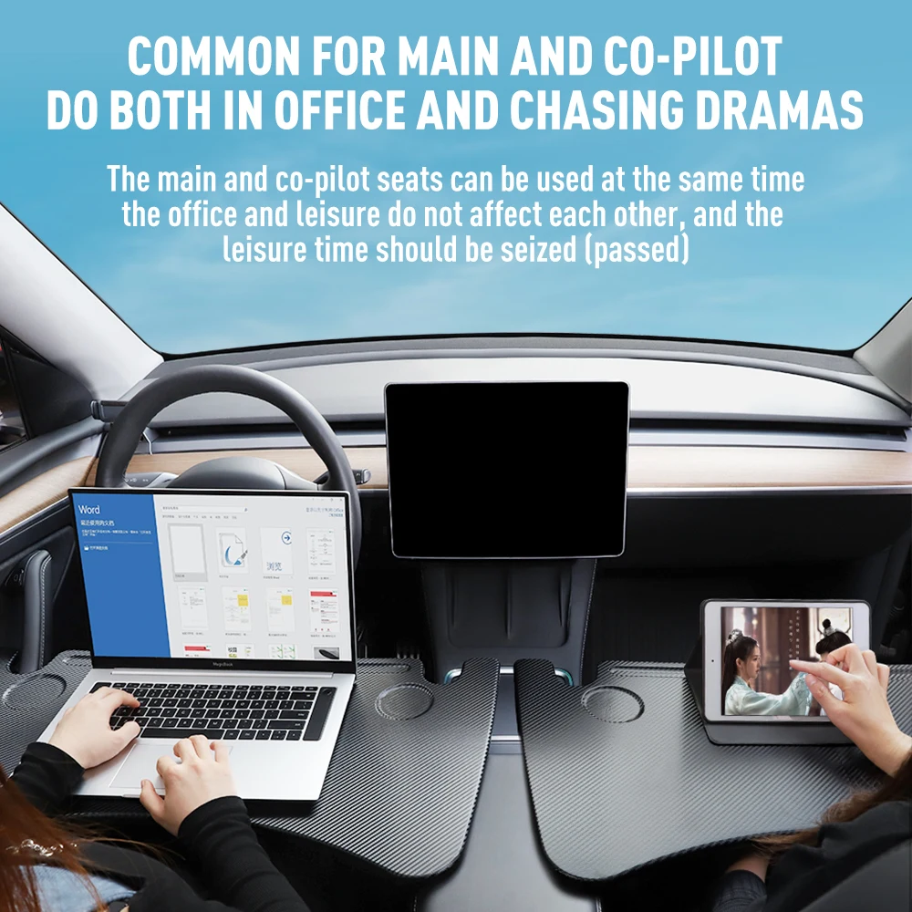 Everything Is Solar Table Desk For Tesla Model 3 2021 Car Steering ...