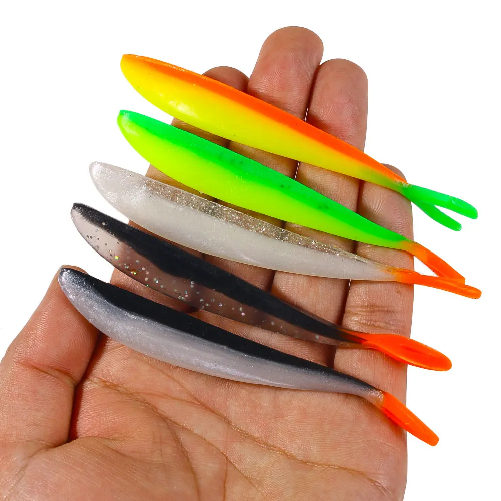 5pcs 10cm 3.9g Soft Silicone Fishing Lure Minnow Saltwater Freshwater ...