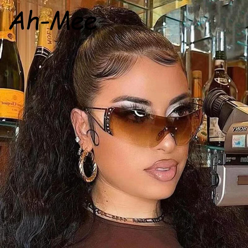 Fashion-2000-s-Vintage-One-Piece-Sunglasses-Women-Y2K-Wrap-Around-Retro ...
