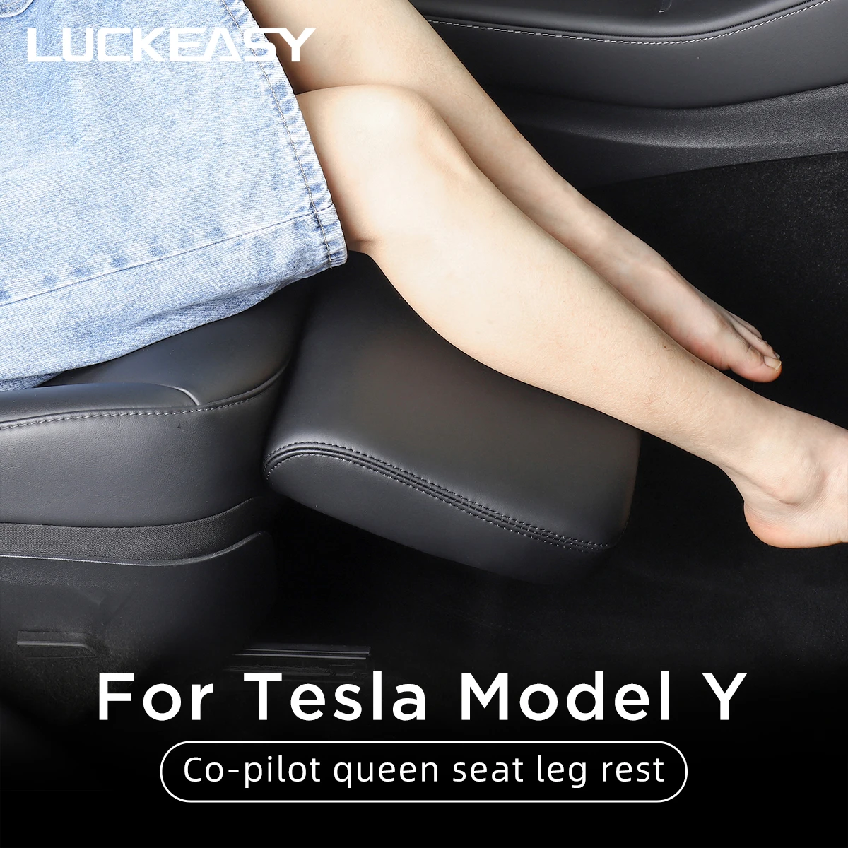 Luckeasy For Tesla Model3 Co-pilot Leg Rest Model Y Model 3 2017-2022 ...