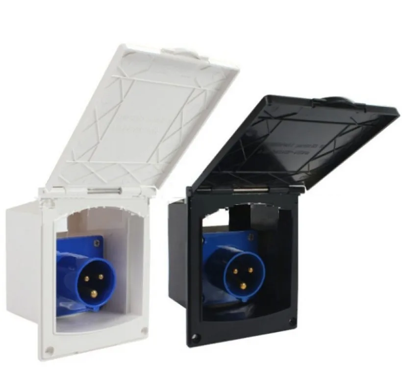 RV-Camper-220V-240V-16A-External-Flush-Hook-Up-Waterproof-Plug-Socket ...