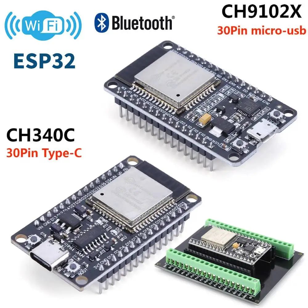 ESP32-Development-Board-CP2102-NodeMCU-32S-Lua-30Pin-GPIO-1-Into-2 ...