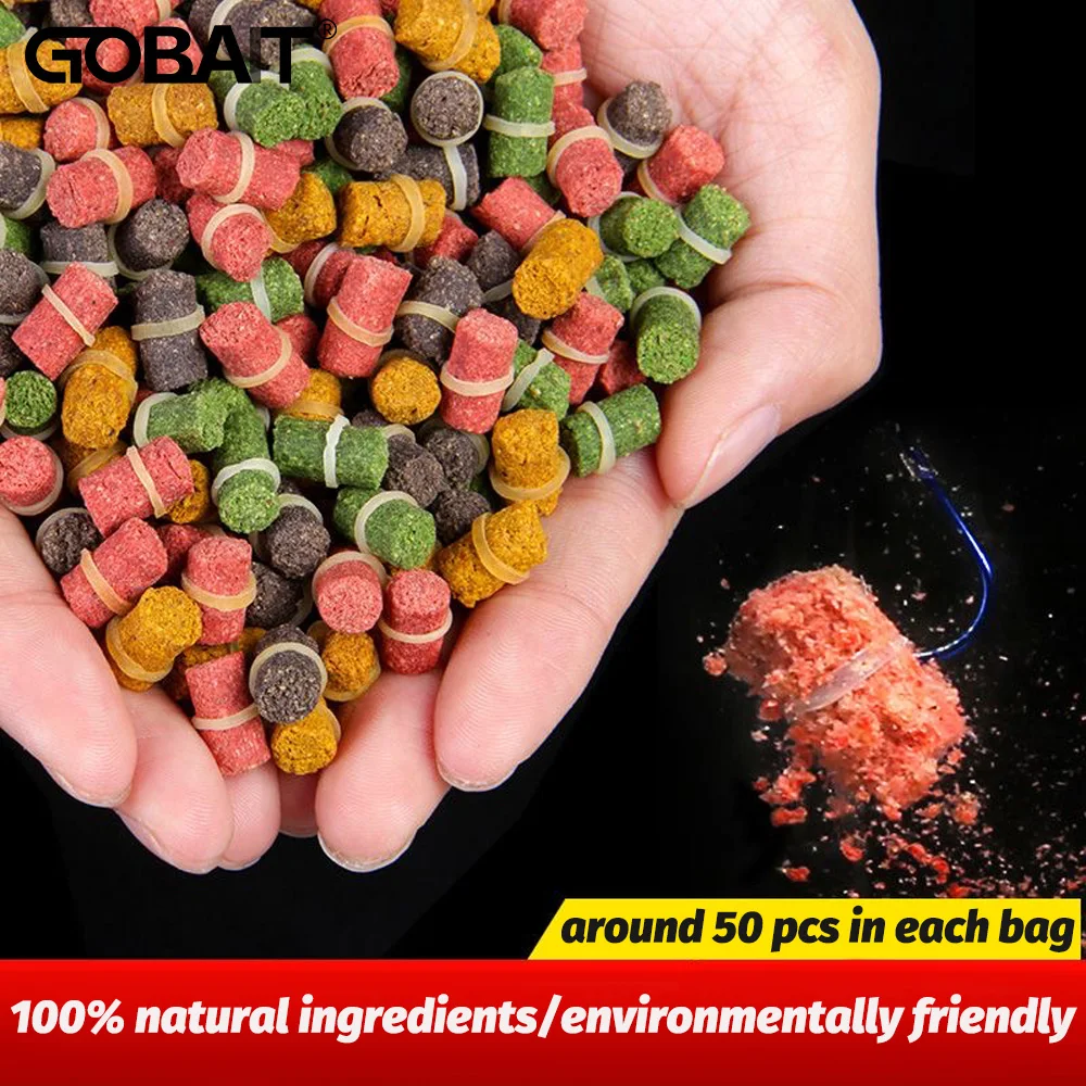 50PCS-Rubber-Band-Particles-Bait-Granular-Fishing-Food-Aquatic ...