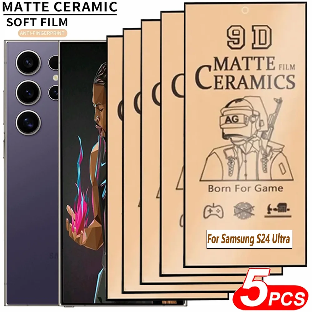 5PCS Matte Ceramic Film For Samsung Galaxy S26 S25 S24 S23 S22 S21 ...