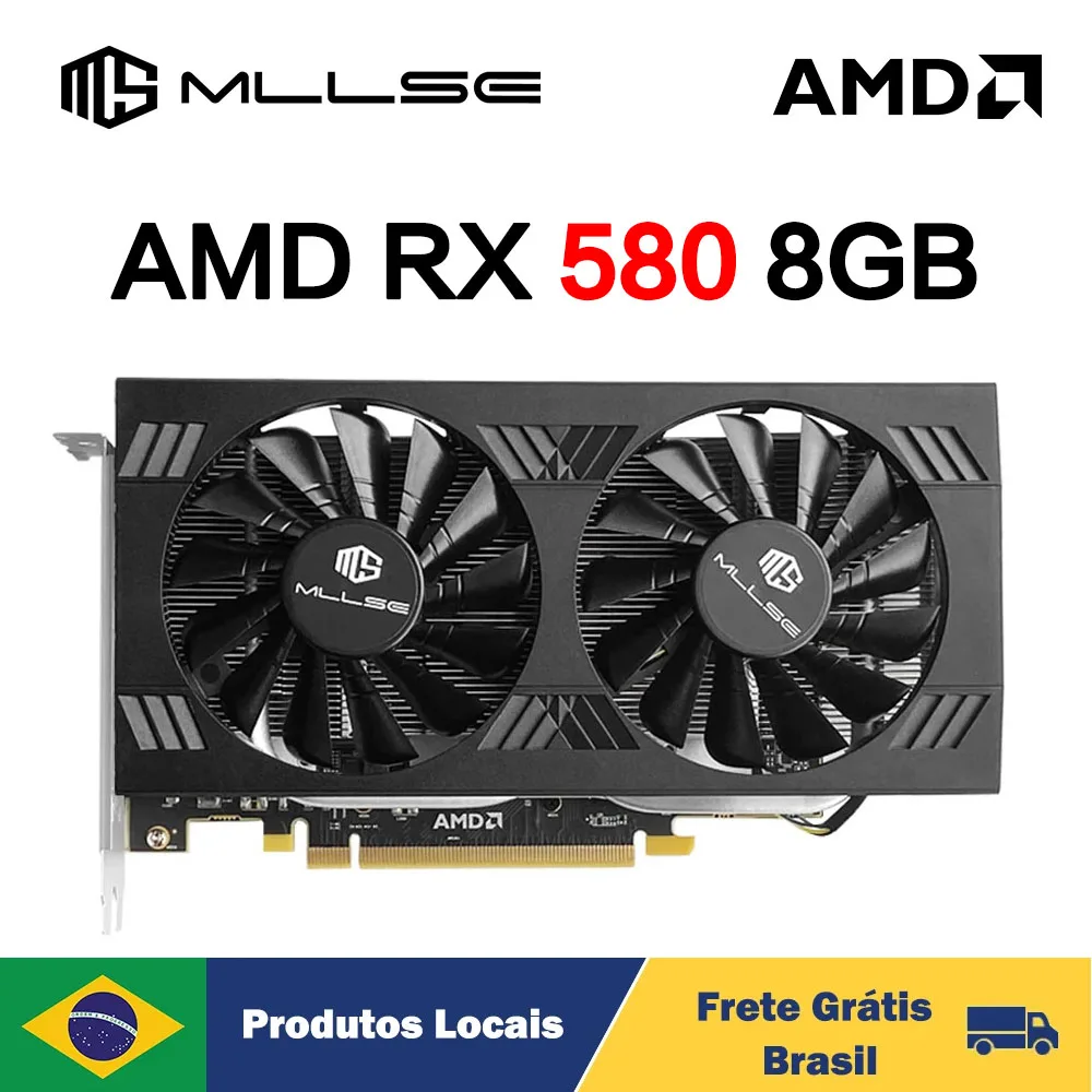 MLLSE-AMD-RX-580-8GB-Graphics-Card-Gaming-GDDR5-256Bit-8Pin-PCI-E-3-0 ...