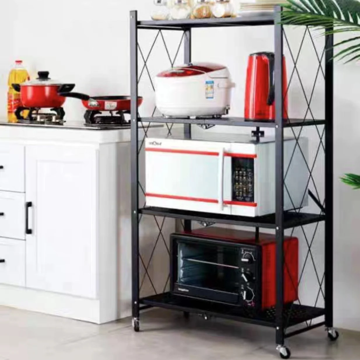 Foldable-Large-Iron-Frame-Storage-Multifunctional-Living-Room-Rack ...