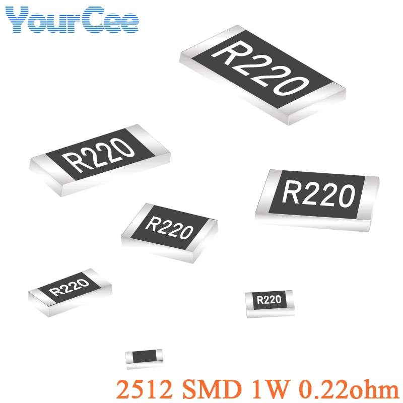 100pcs-20pcs-0-22ohm-2512-SMD-Resistor-1W-0-22R-1-Chip-Resistance-0-22 ...