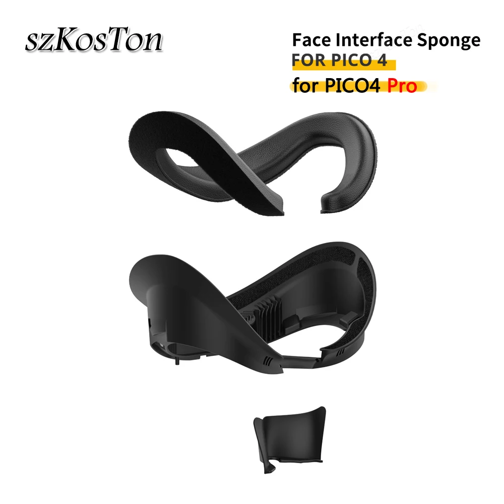 피코 4 VR 헤드셋용 AMVR 페이스 커버, 페이스 인터페이스 브래킷 교체, 세척 가능한 스폰지 가죽 패드, 피코 4 프로 액세서리