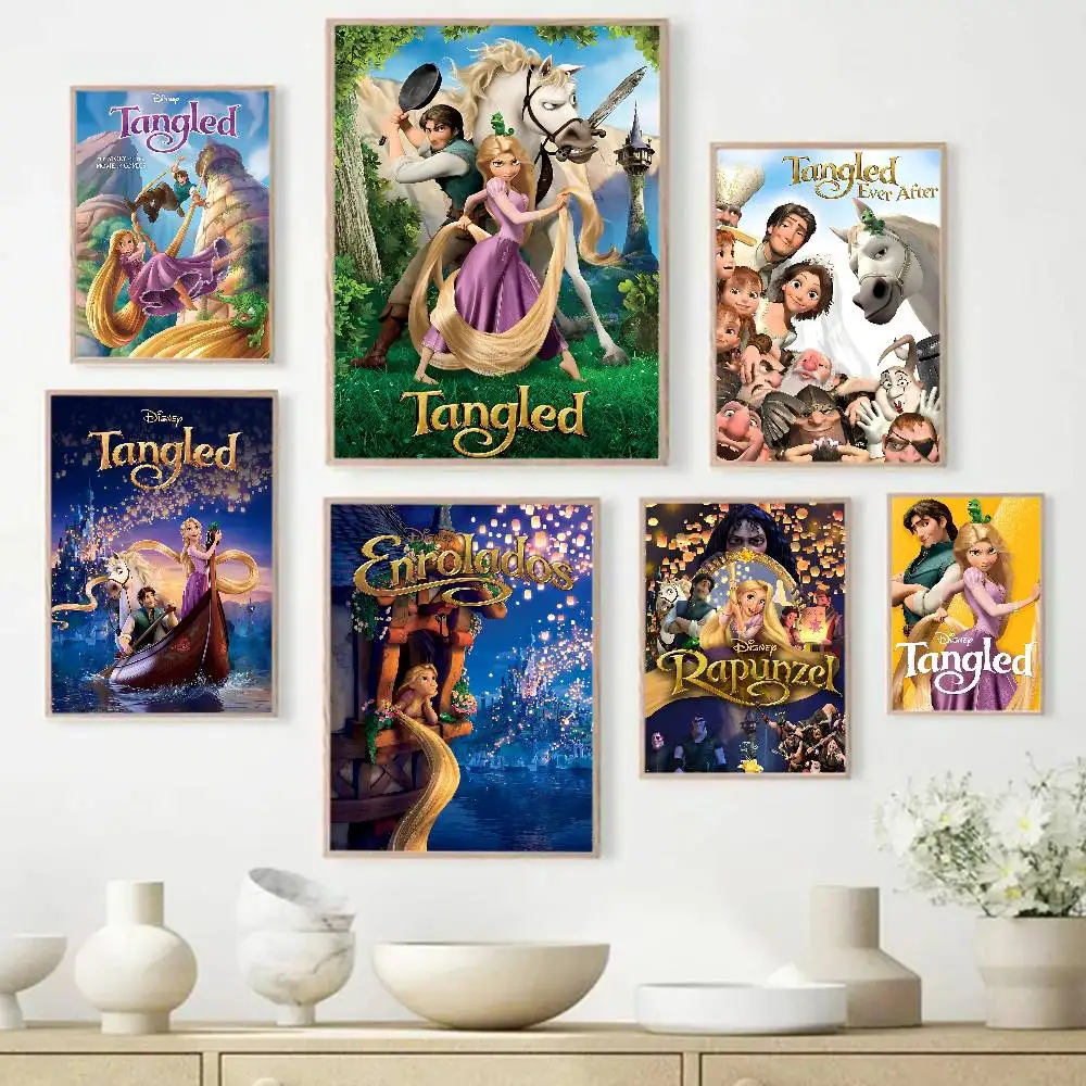 Amine T-Tangled R-Rapunzel Classic Vintage Posters HD Quality Wall Art ...