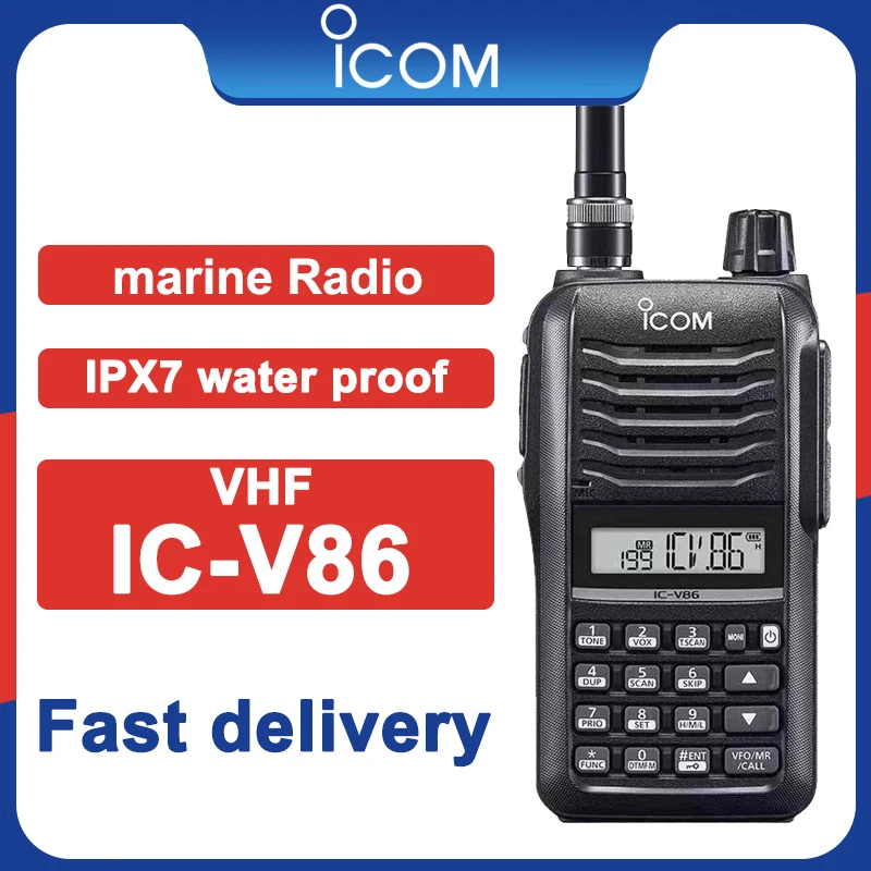 ICOM-walkie-talkie-port-til-transceptor-de-Radio-marina-U86-VHF-136 ...
