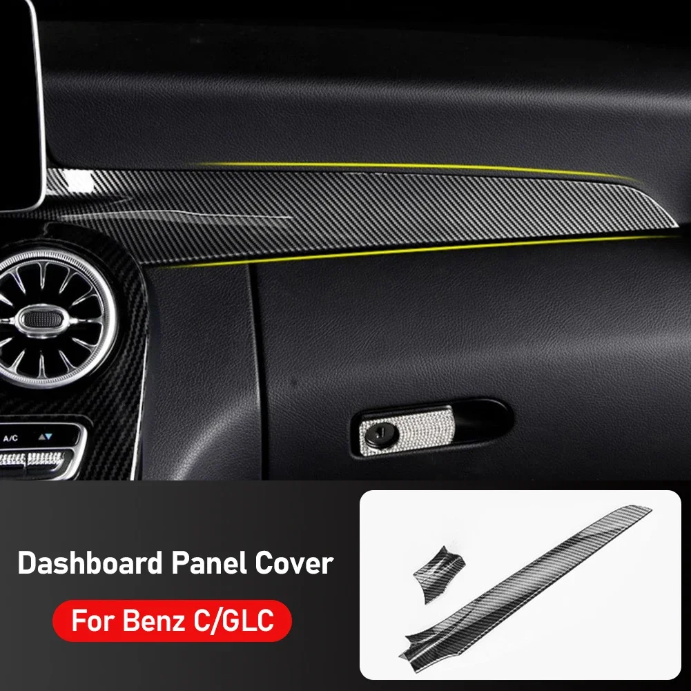 2Pcs Auto Carbon Faser Textur Zentrale Konsole Dashboard Panel ...