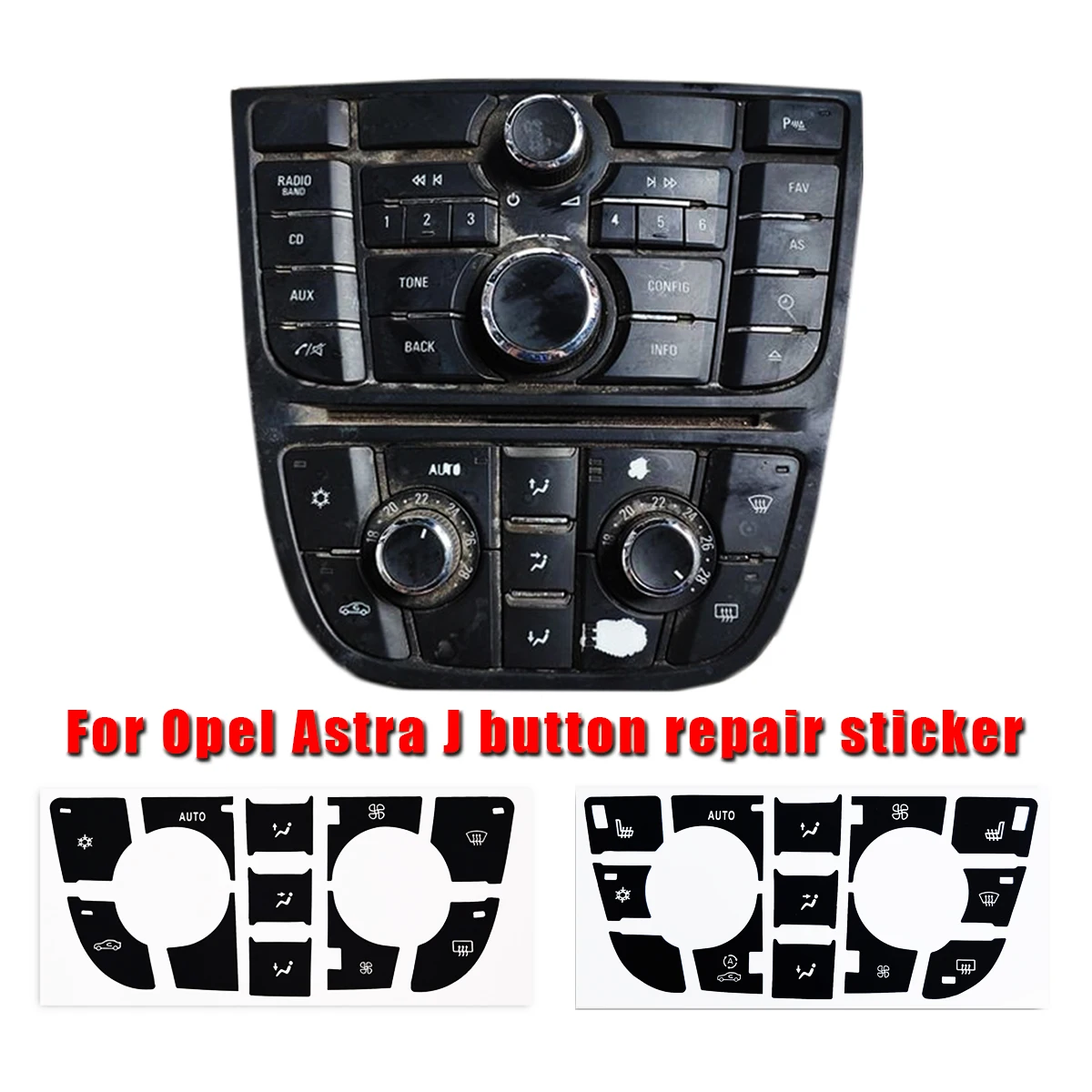 For-Opel-Astra-J-Button-Sticker-Climate-Radio-Panel-Repair-For-Vauxhall ...