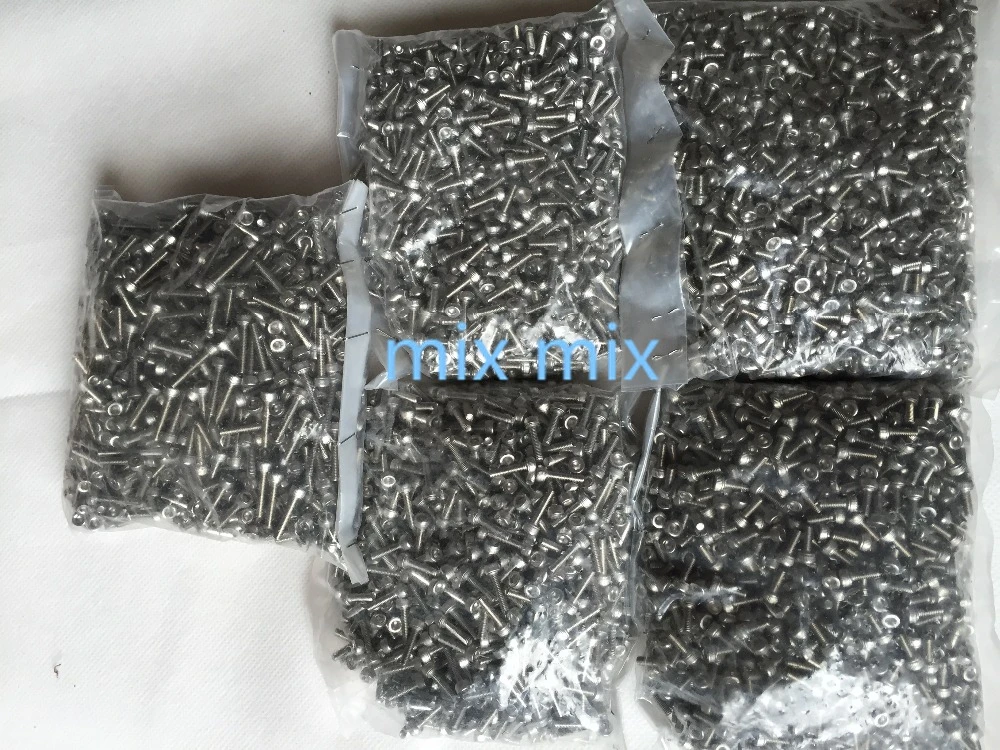 100Pc/Lotsilver M3-A2 Rvs Allen Bolt Inbusbouten Hex Socket Head DIN912