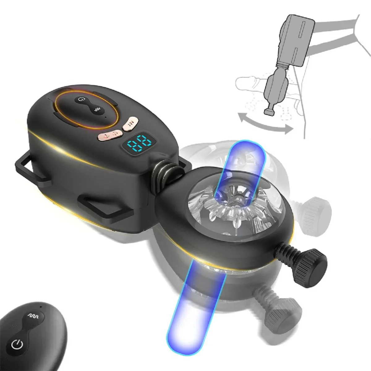 Remote Control Automatic Hands-Free Male Masturbators with 9 Thrusting ...