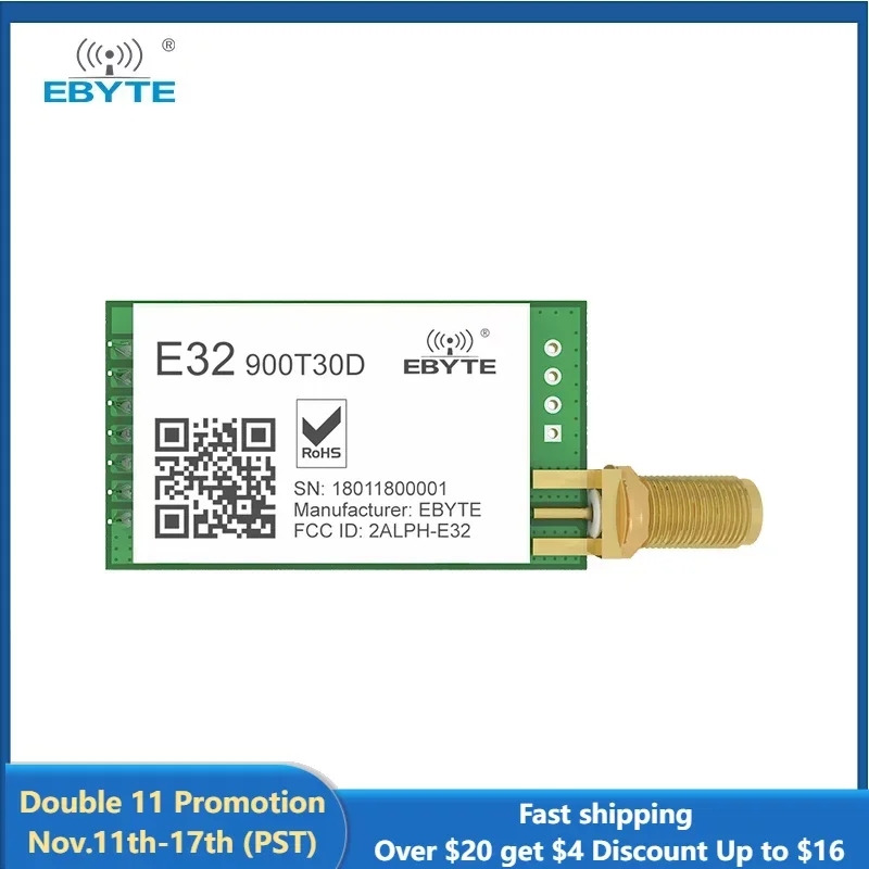 SX1276-LoRa-Wireless-Module-100mW-E32-900T30D-V8-868-915MHz-Support-Air ...