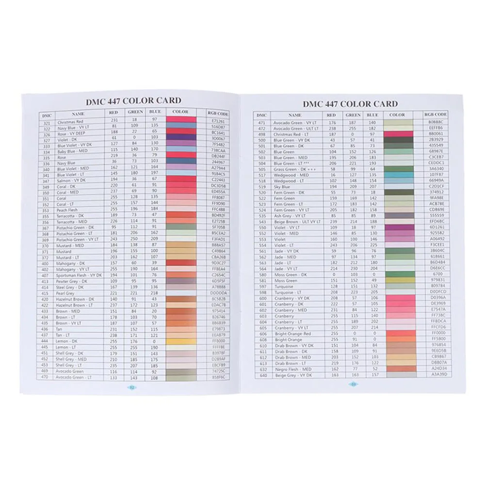 447 Diamond Painting Accessories tools Color Card Chart Booklet Diamond ...