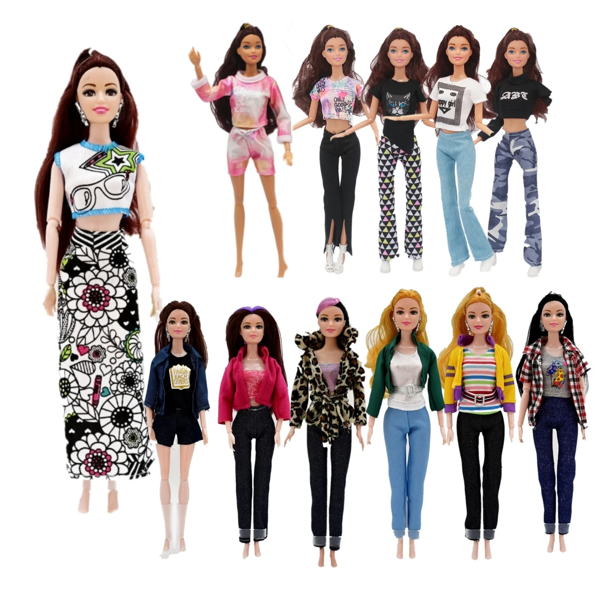 1set Doll Clothes Top + Trousers /Skirt Business Suit Suitable For 11 ...