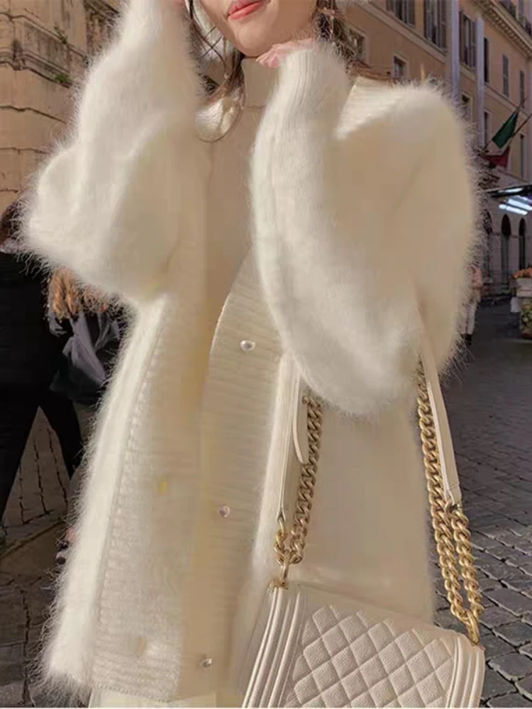 High-Quality-Women-s-Mink-Cashmere-Cardigan-Sweater-Coat-Korean-Autumn ...