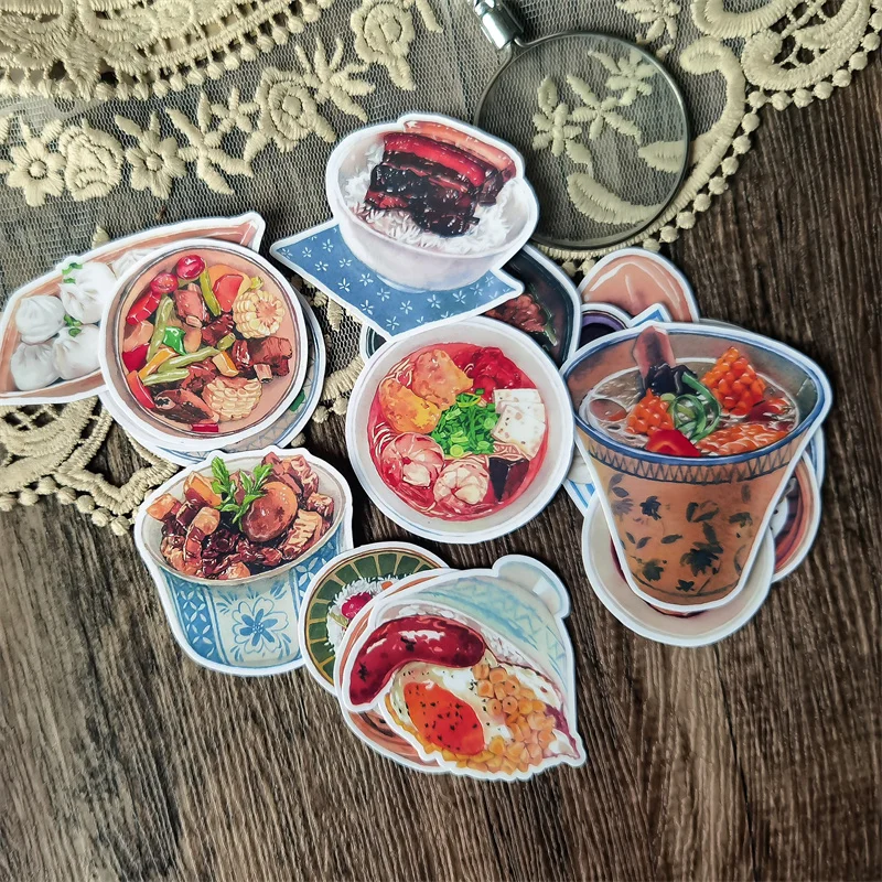 20pcs-Cute-Chinese-Food-Stickers-Stationary-Kawaii-Crafts-and ...