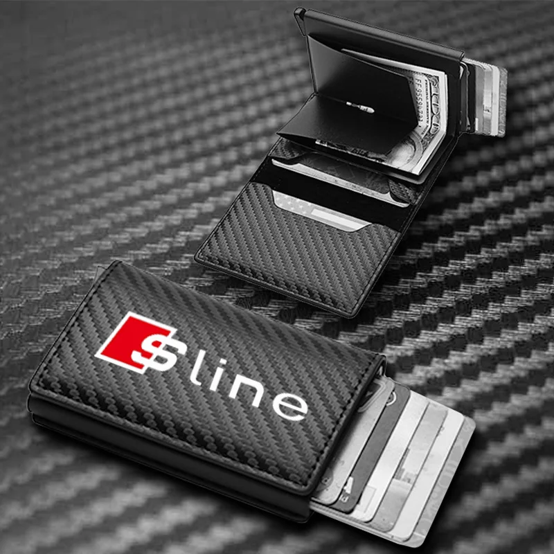 Carbon-Fiber-Leather-Rfid-Card-Holder-Pocket-Men-Wallets-Money-Bag-For ...