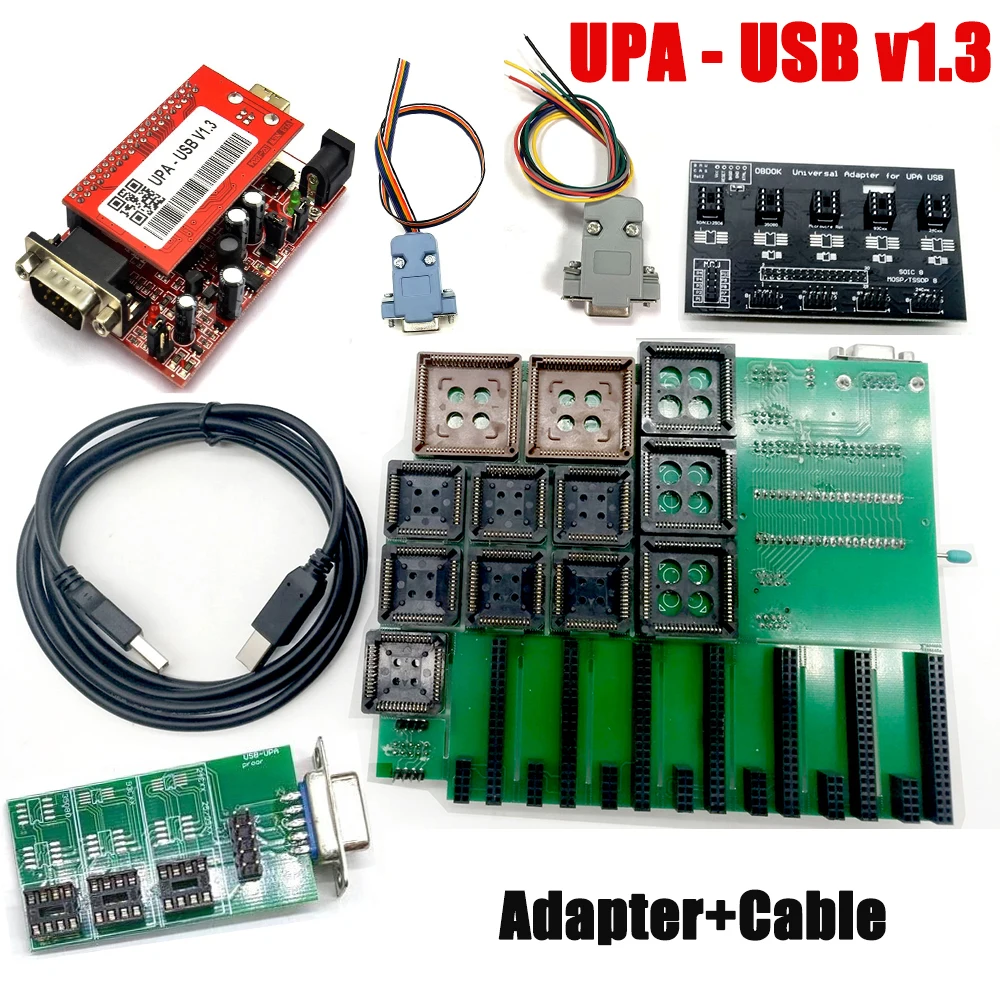 UPA USB V1.3 ECU Chip Tuning Programmer Eeprom Board Adapter with Test ...