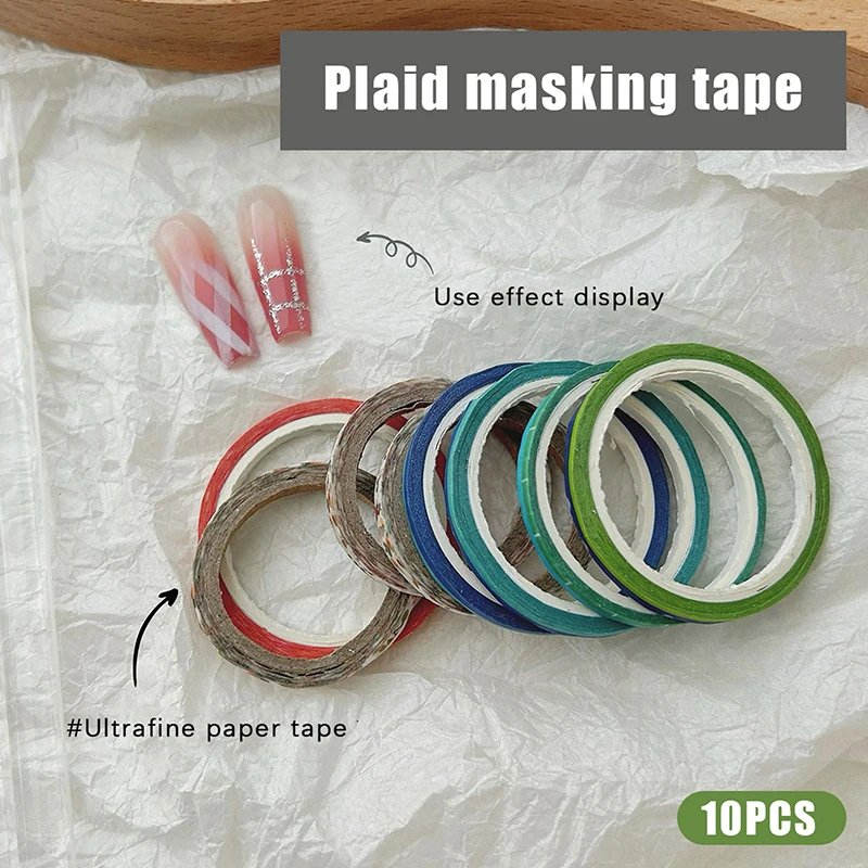 10-Rolls-Professional-Grade-Masking-Nail-Art-Tape-Rolls-Creative ...