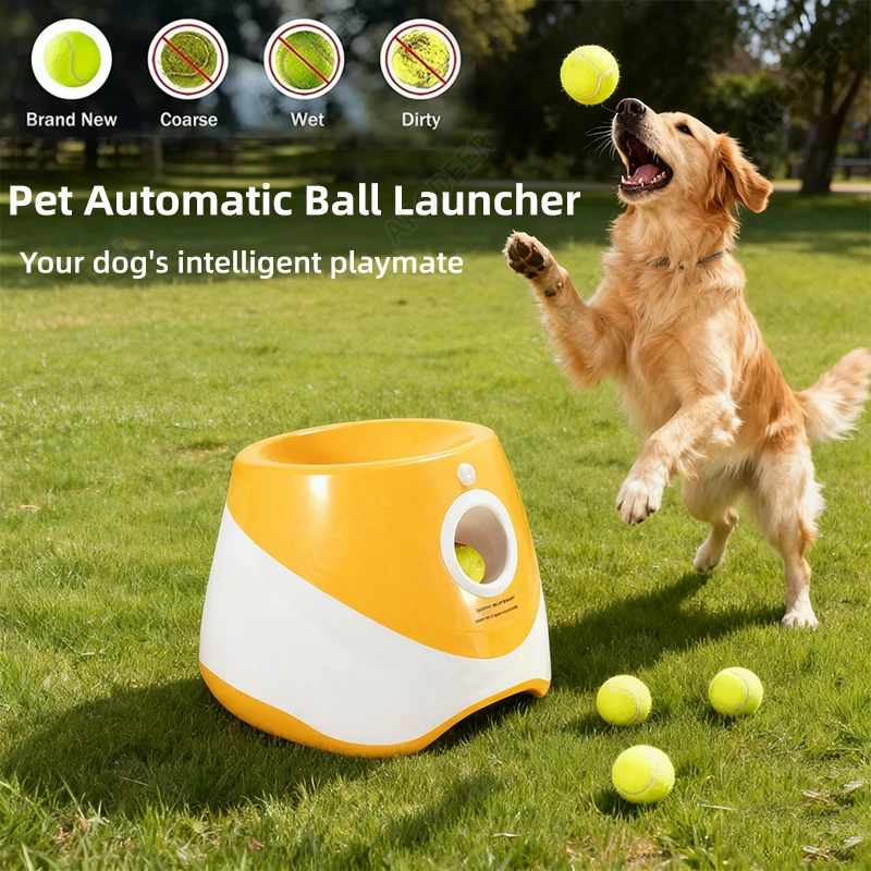 Rechargable Automatic Ball Launcher for Dog Toys 3 Distance Throw ...