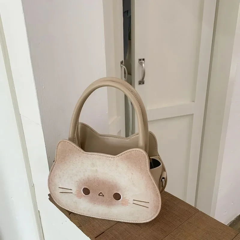 Harajuku Sweet Cute Cat Shoulder Bags Purse Women Cartoon Toast ...