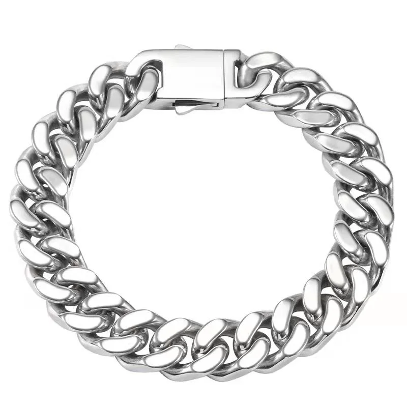 New-Hip-Hop-Cuban-Chain-Titanium-Chain-Bracelet-for-Men-Women-Stainless ...