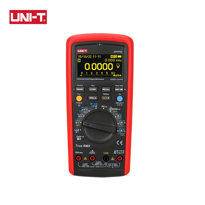 UNI-T UT171A UT171B UT171C Industrial True RMS Digital Multimeter AC DC ...